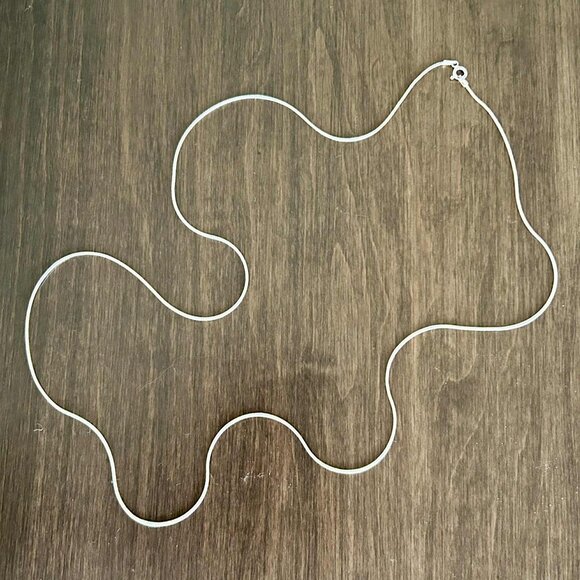 Jewelry | 925 Sterling Silver 3 Inches Long Round Snake Chain Necklace ...